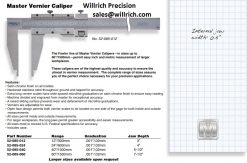 Fowler Vernier Calipers | Willrich Precision Instruments