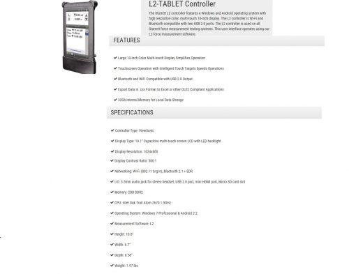 Starrett FMD Dual Column Force Systems up to 11,250lb L2/L2Plus ...