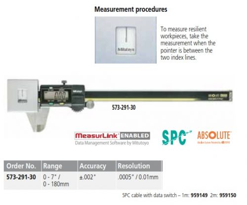 Mitutoyo Low Force Caliper (#573-291-30) | Willrich Precision Instruments