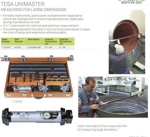 TESA UNIMASTER Measuring Large Dimensions (#11.2) | Willrich Precision ...