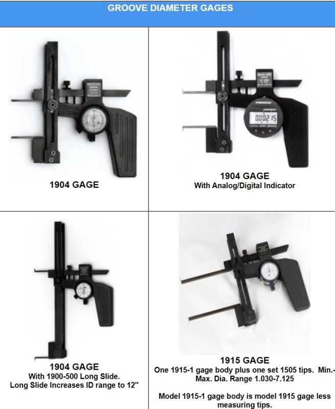 Mueller Gage Groove Diameter Gages Series 1900 | Willrich Precision Instruments